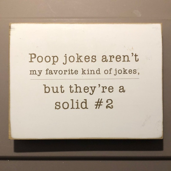 Etch & Ember | Bath | Humorous Bathroom Wall Sign With Poop Joke | Poshmark